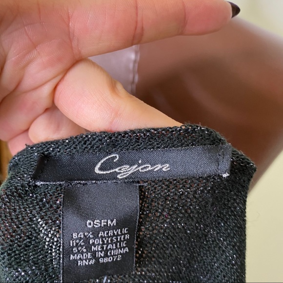 Cejon | Accessories | Cejon Metallic Pointelle Border Wrap | Poshmark